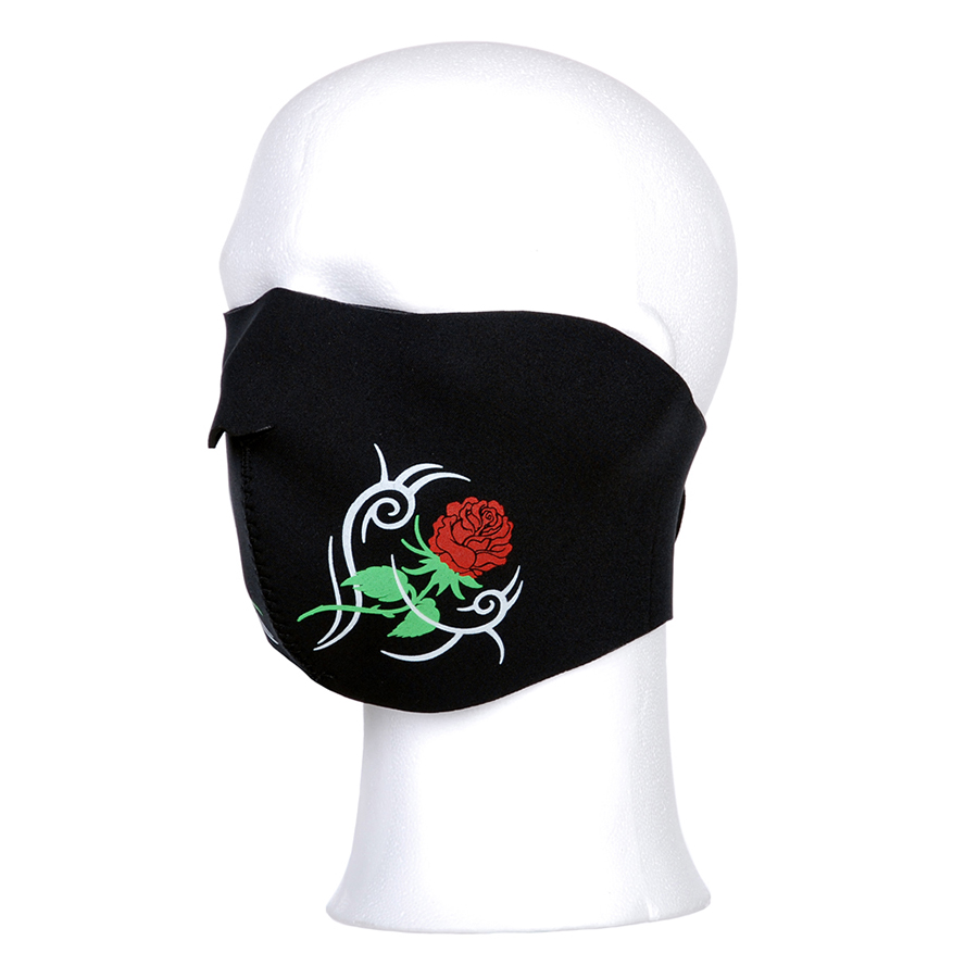Biker mask half face roses #105 - Ultrasstuff Webshop